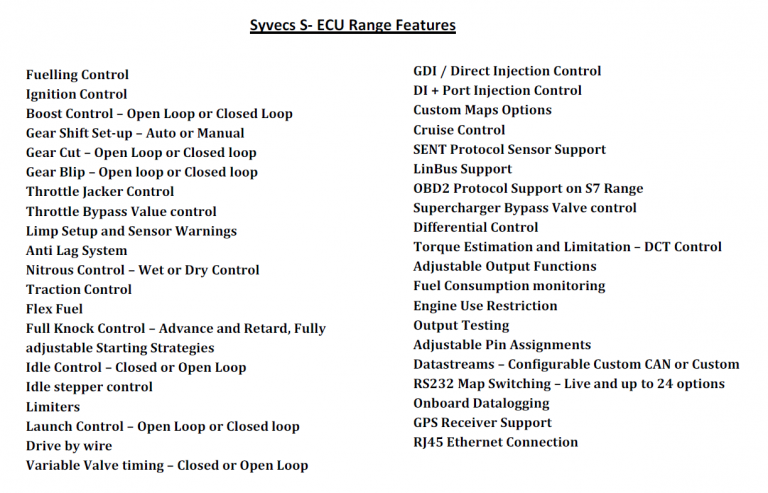 Syvecs S7-Plus Stand Alone ECU – Syvecs Powertrain Control